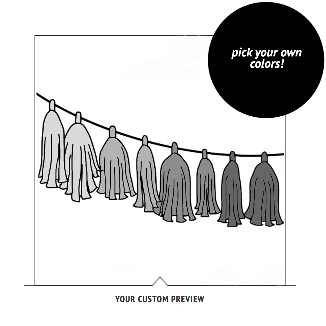 Choose Your Own Colors - Tissue Tassel Garland Kit – The Flair Exchange®